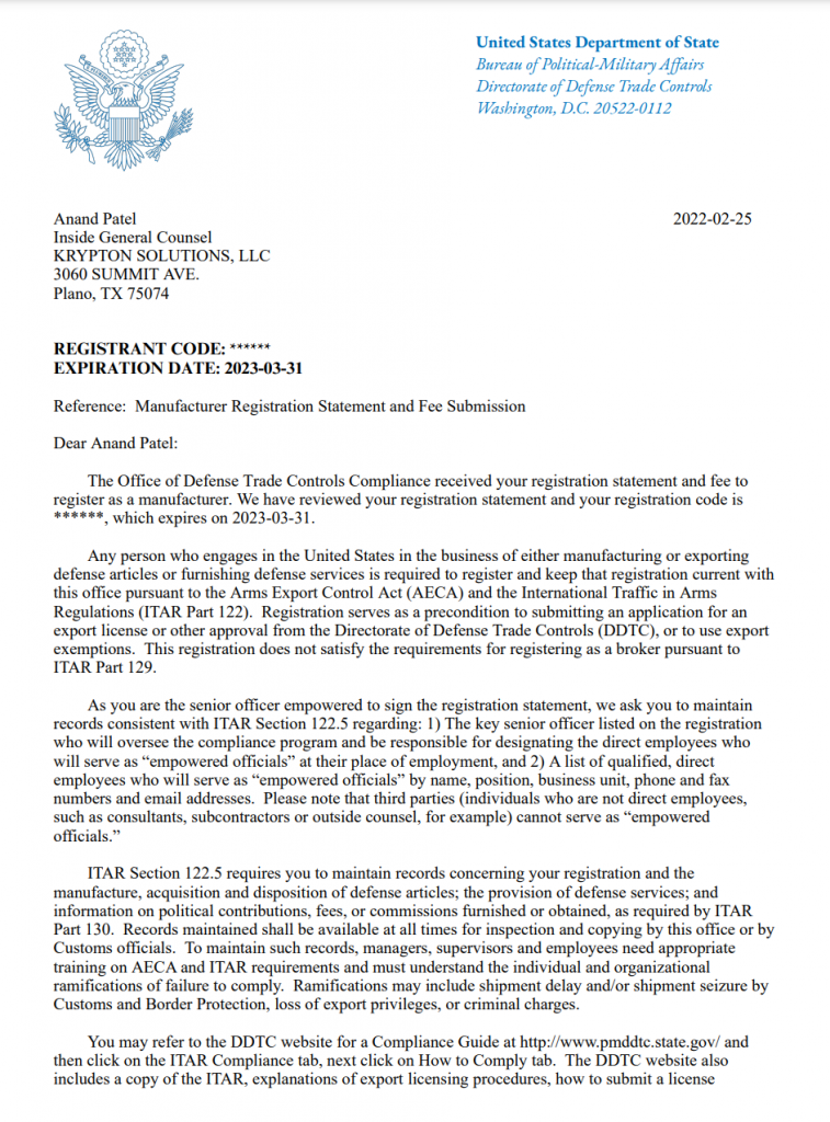 Certifications - Krypton Solutions