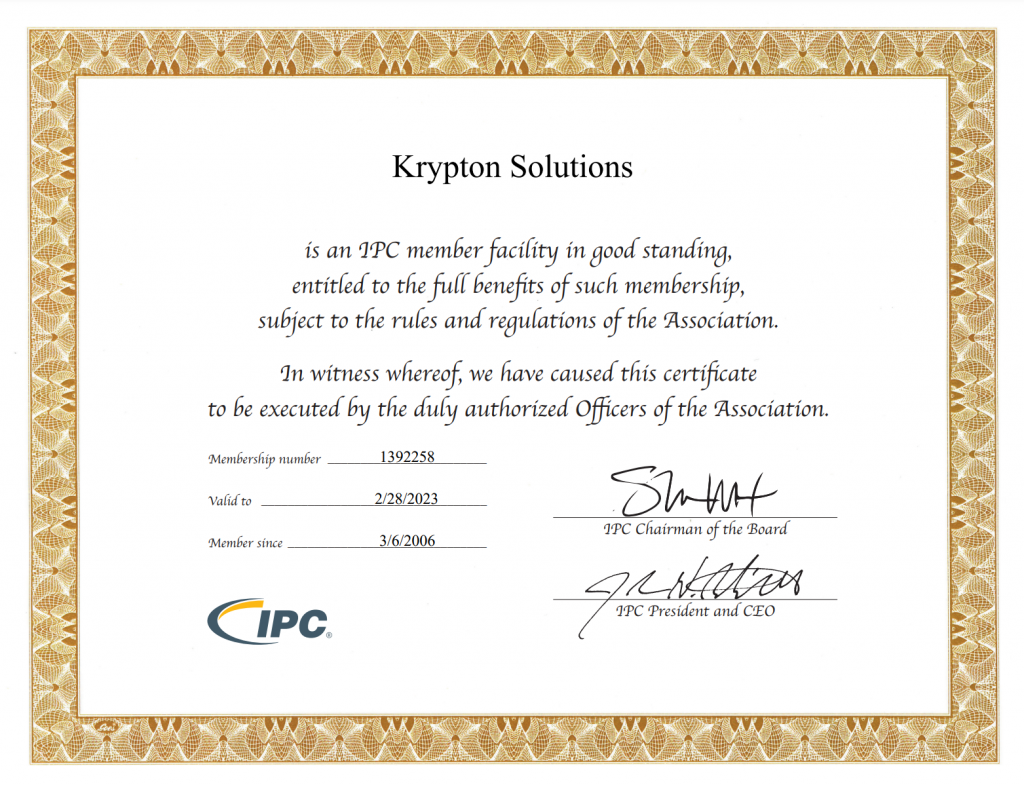 Certifications - Krypton Solutions