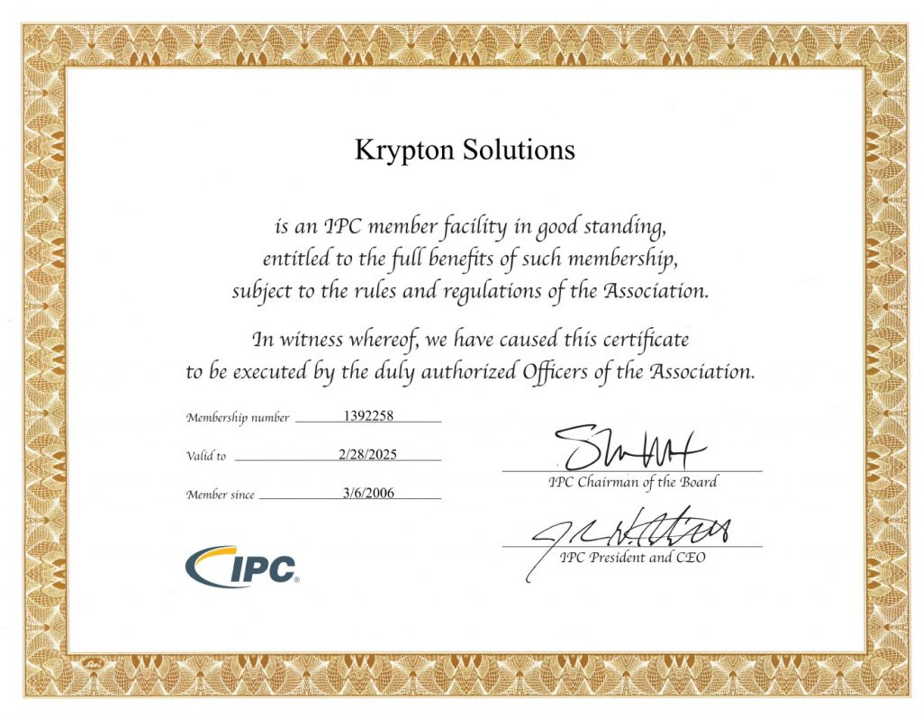 Certifications - Krypton Solutions